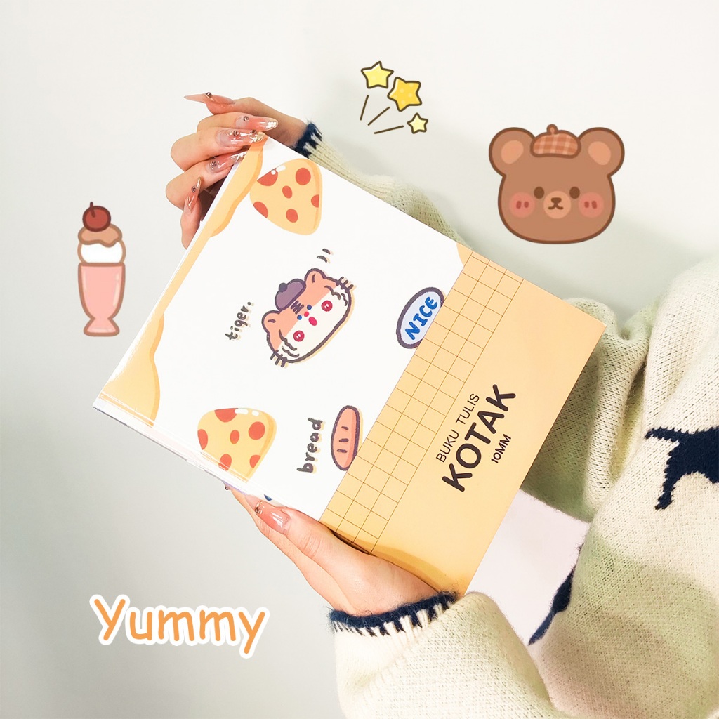 Jual Buku Tulis Grid 10mm Buku Kotak Kecil Notebook Matematika Lucu ...