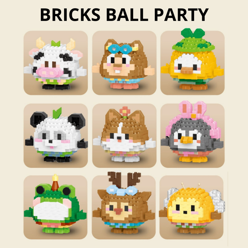 Jual Bricks BALL PARTY DIY Nano Block Puzzle Mainan Edukasi Anak ...
