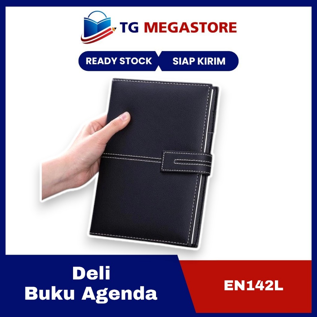Jual Buku Agenda A5 DELI Sampul Kulit isi 120 lbr - EN142L | Shopee ...