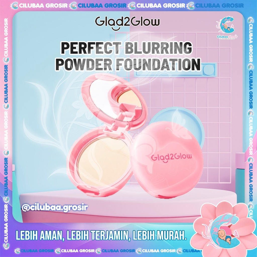 Jual GLAD2GLOW Perfect Blurring Powder Foundation || G2G Bedak Padat ...