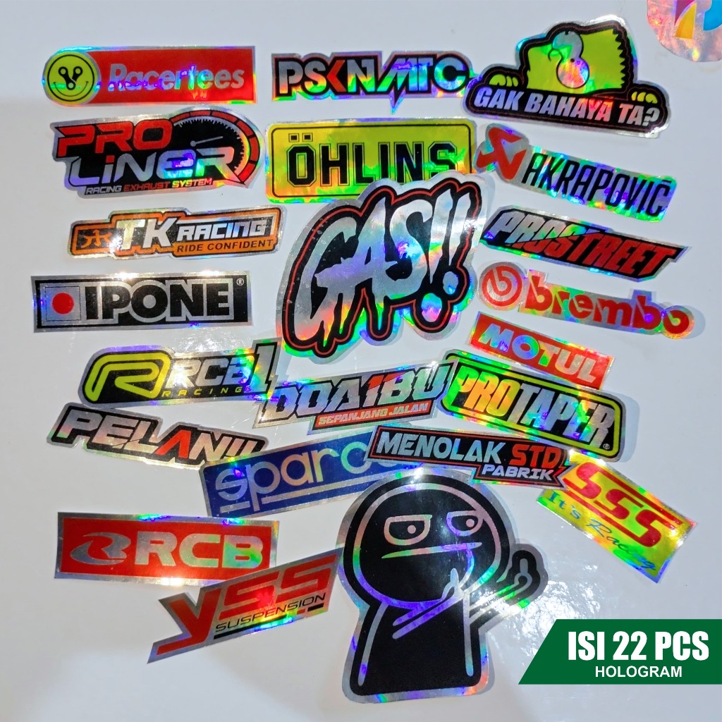 Jual STICKER STIKER RACING HOLOGRAM | STIKER MOTOR PACK | STIKER BRAND ...