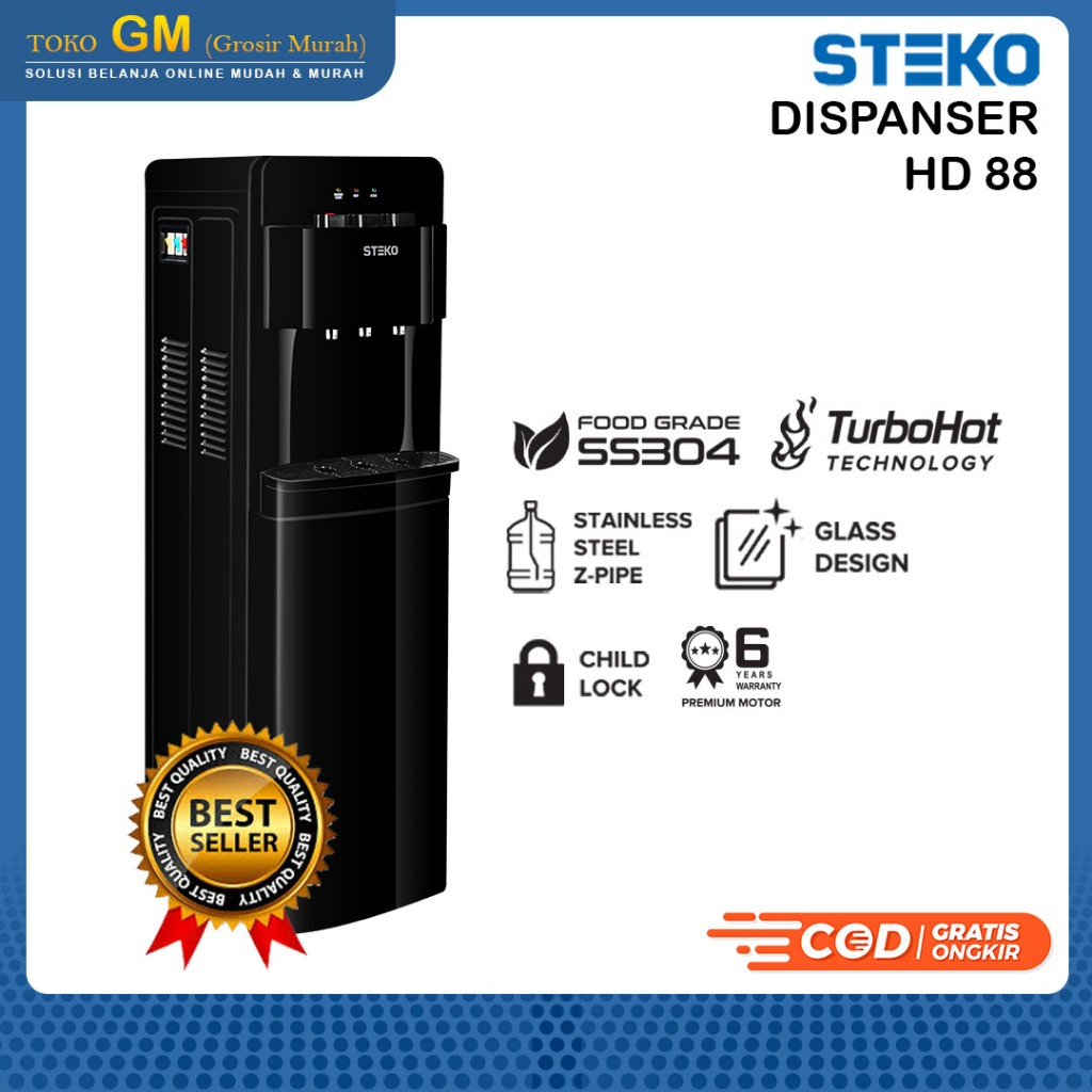 Jual DISPENSER STEKO HD 88 - DISPENSER GALON BAWAH IC COOL (BOTTOM LOADING) | Shopee Indonesia