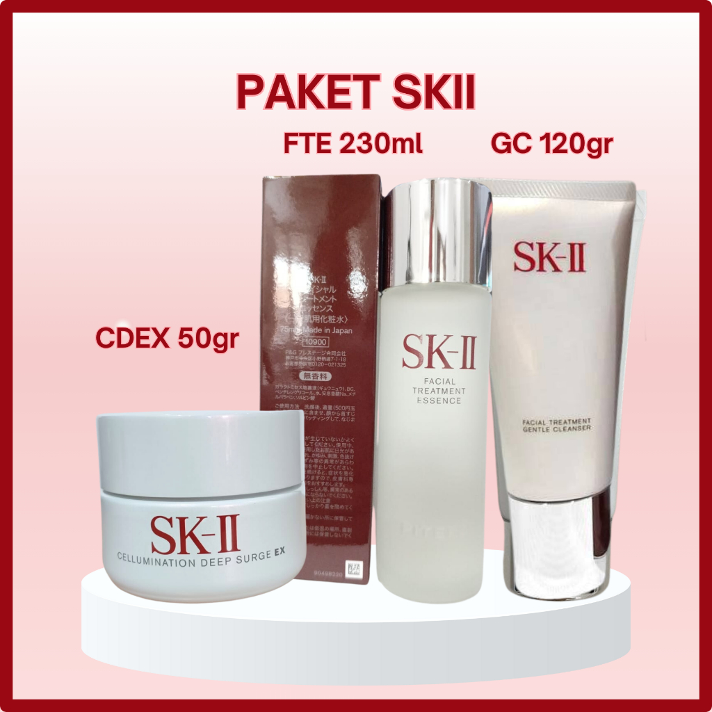 Jual SKII SK-II SK2 Cleanser 120gr + FTE 230ml + CDEX 50gr | Facial ...