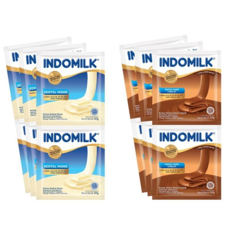 Jual INDOMILK SUSU KENTAL MANIS ISI 6 x 37gr COKELAT PLAIN CREAMY ...