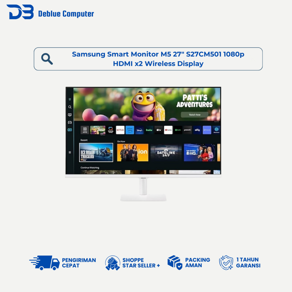 Jual Samsung Smart Monitor M5 27" S27CM501 1080p HDMI x2 Wireless ...