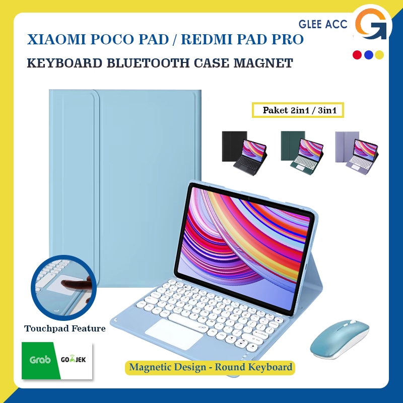 Jual XIAOMI Poco Pad / Redmi Pad Pro 12.1 Inch Keyboard Touchpad Bulat ...