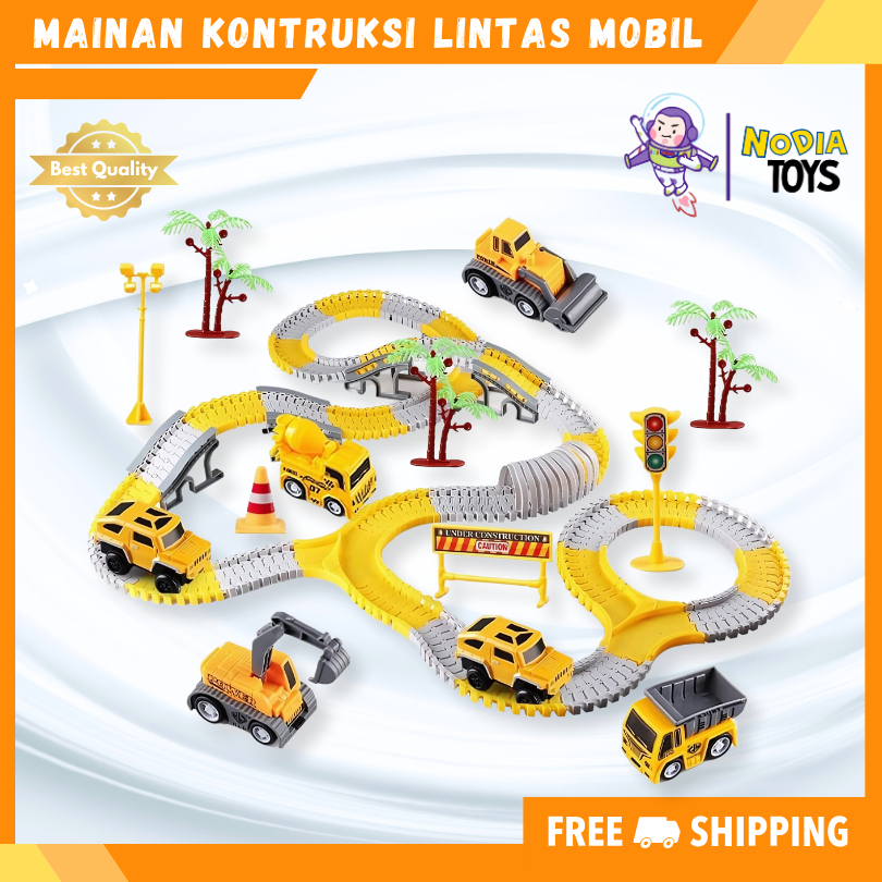 Jual Nodia Toys Mainan Kontruksi Lintasan Mobil | Mainan Rel Mobil ...