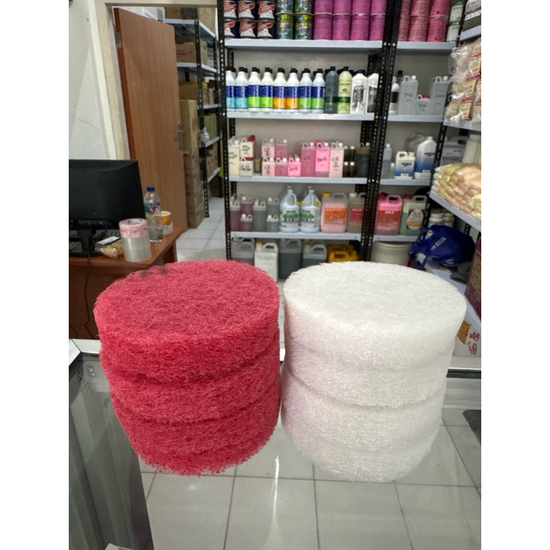 Jual 3M pad spon merah 4 inch | Shopee Indonesia