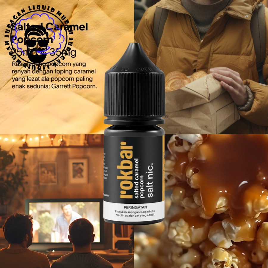Jual Rokbar Salted Caramel Popcorn Salt Nic Liquid 30ml Saltnic by ...