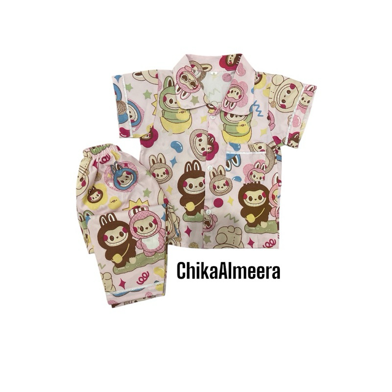 Jual ChikaAlmeera Piyama Labubu - Balon Pink Biru | Shopee Indonesia