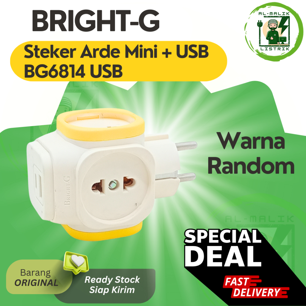 Jual Steker Arde Mini + USB BRIGHT-G BG6814 USB Steker T Arde Mini ...
