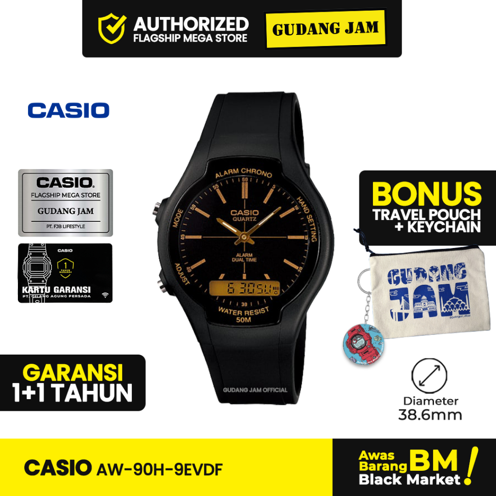 Jual Jam Tangan Casio AW-90H-9EVDF AW-90H-9E AW-90H AW-90 AW90H AW 90H ...