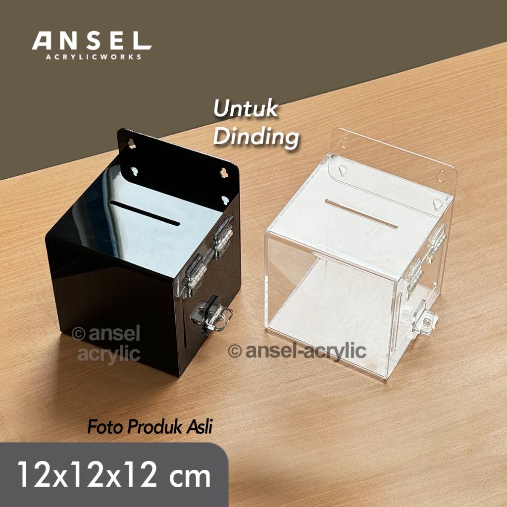 Jual ANSEL Kotak Amal Akrilik Dinding Gantung - Acrylic Hanging Box ...