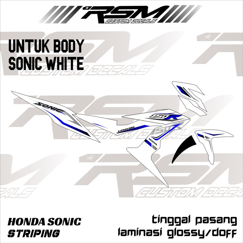 Jual STRIPING SONIC 150R 06A (BISA TAMBAH NAMA/LOGO) | Shopee Indonesia