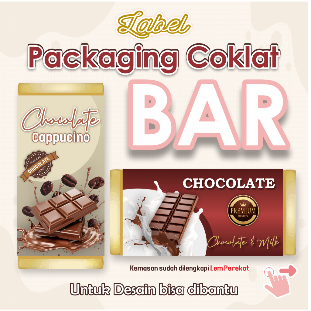 Jual Custom Packaging Coklat Bar / Kertas Coklat Bar / Kemasan Coklat ...