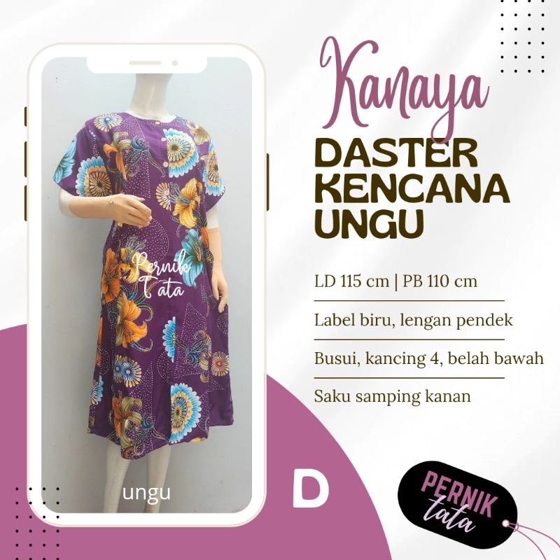 Jual Daster Kencana Ungu Asli Label Biru Busui LD 115 Seri KANAYA ...