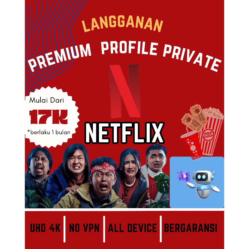 Jual Paket NETFLIKKK Durasi 1 Bulan Ori Premium UHD 4K PRIVATE |SHARING 100% FULL GARANSI #1 ...