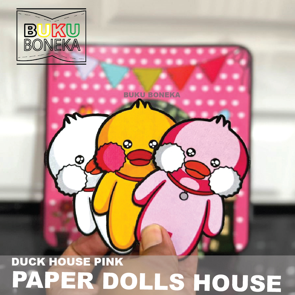 Jual BUKU BONEKA Duck House Pink Paper Dolls mainan edukatif anak ...