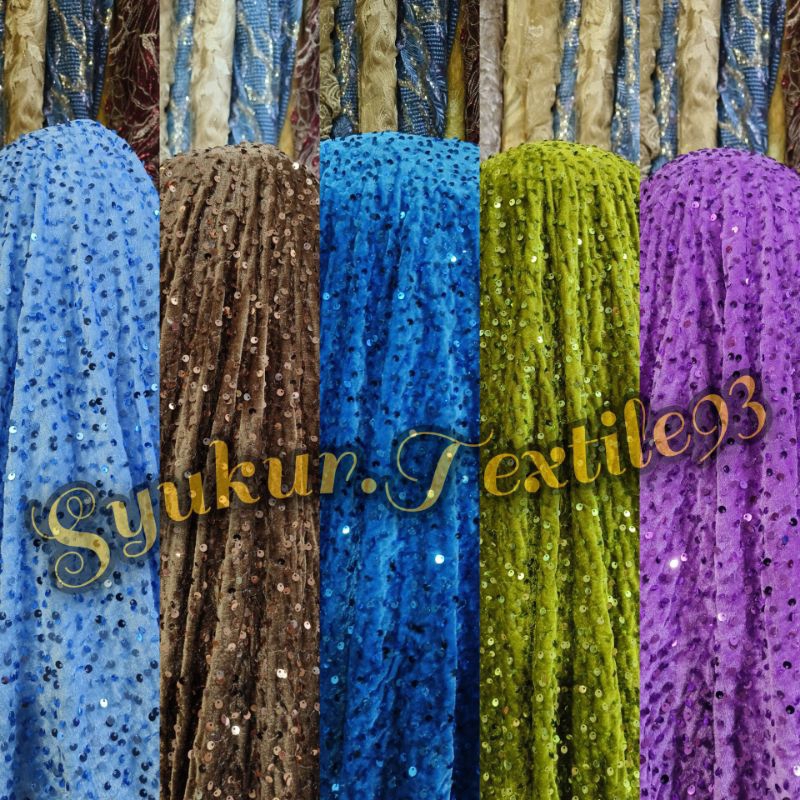 Jual Kain Bludru Payet / bludru squin Payet Premium / bludru payet ...