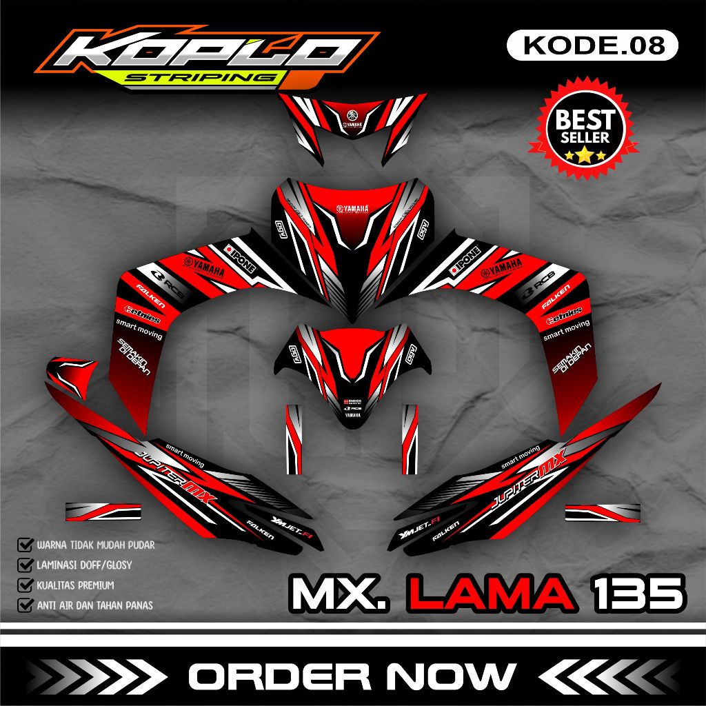 Jual Stiker Decal Full Body Motor Yamaha Jupiter MX Lama - Stiker Dekal ...