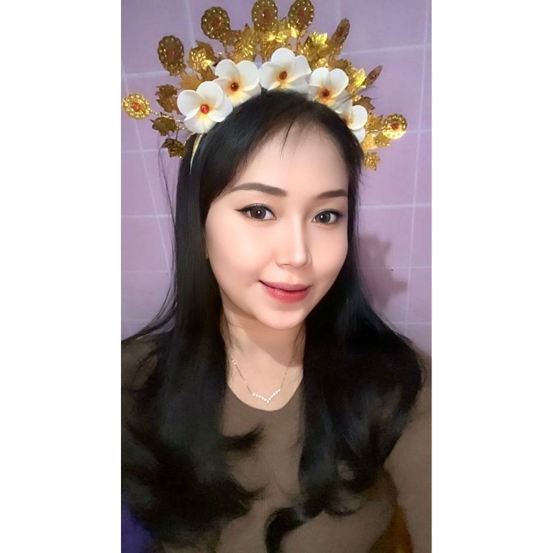Jual Mahkota Kamboja Bali payet batu permata, bisa instan/samday ...