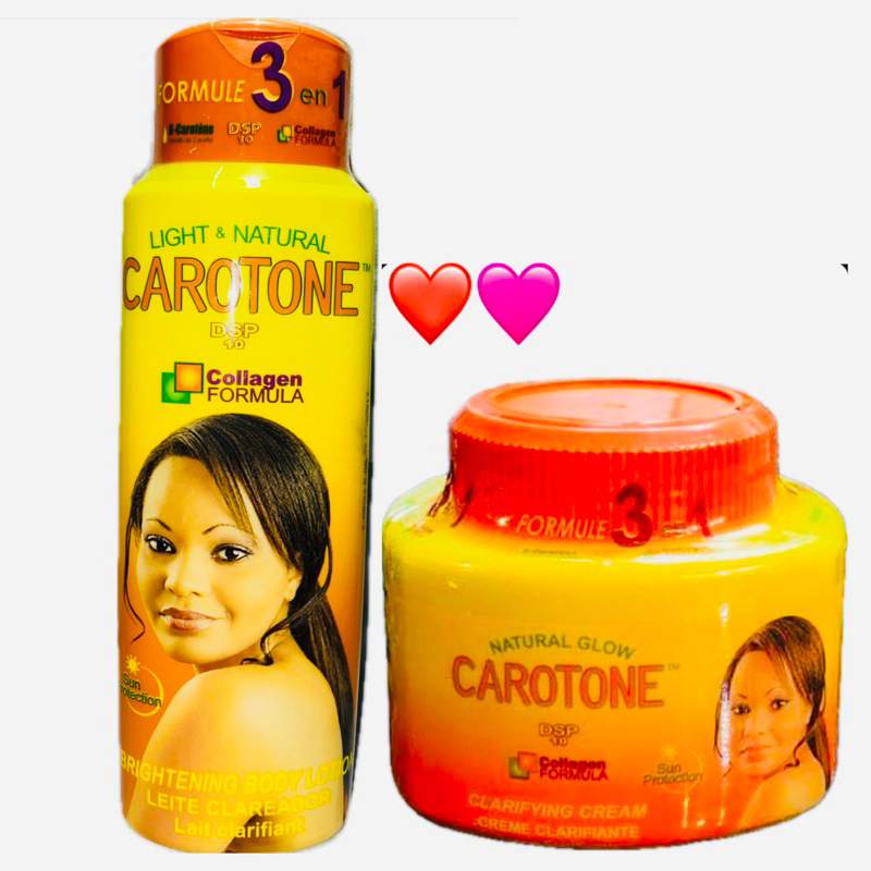 Jual Carotone Brightening (Body Lotion 550ml + Cream 300ml) | Shopee ...