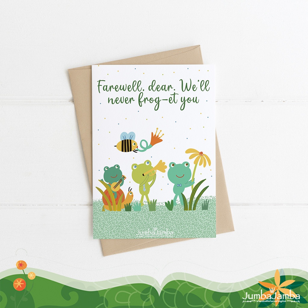 Jual Kartu Ucapan Perpisahan A6 Kertas Linen - Jumba Jamba Frog ...