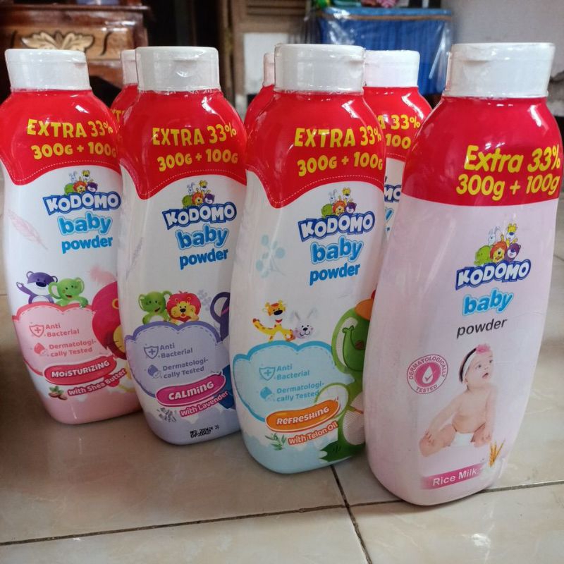 Jual kodomo baby powder extra 33% 300g + 100g | Shopee Indonesia