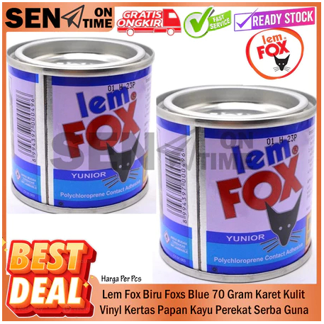 Jual Lem Fox Foks Fok Kuning 70 Gr Gram Karpet Sendal Kulit Kayu Hpl ...