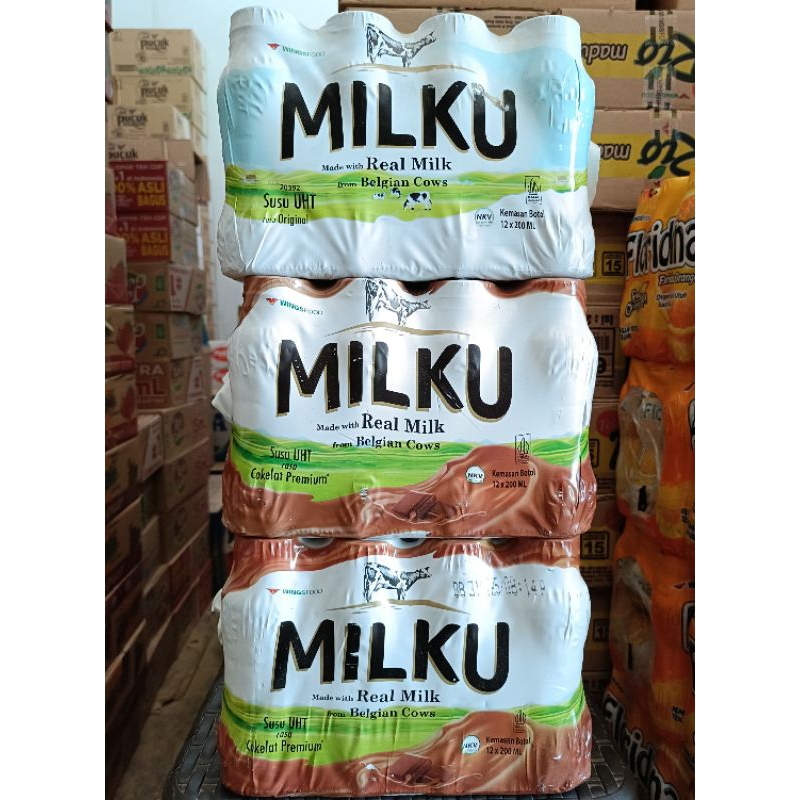 Jual MILKU 1 KERAT ISI 12 BOTOL | Shopee Indonesia