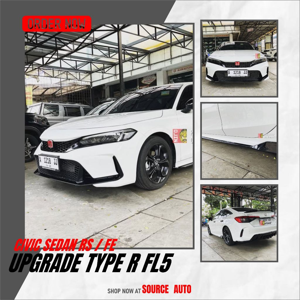Jual AKSESORIS HONDA CIVIC RS - CONVERT BUMPER HONDA CIVIC SEDAN RS FE TO TYPE R FL5 ORIGINAL ...