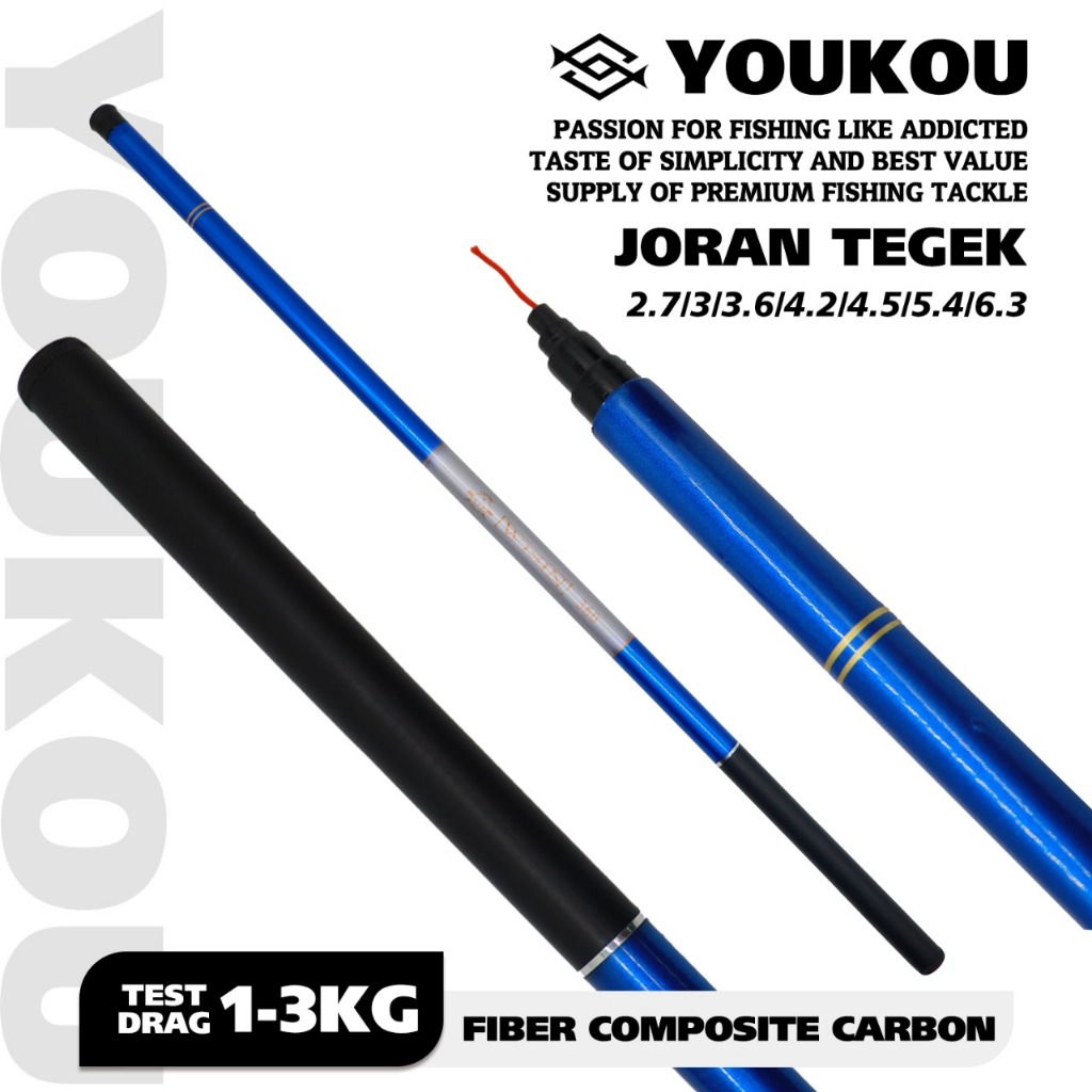 Jual YOUKOU Joran Pancing Tegek Murah 2.7M-6.3M Pancing Tegek Carbon ...