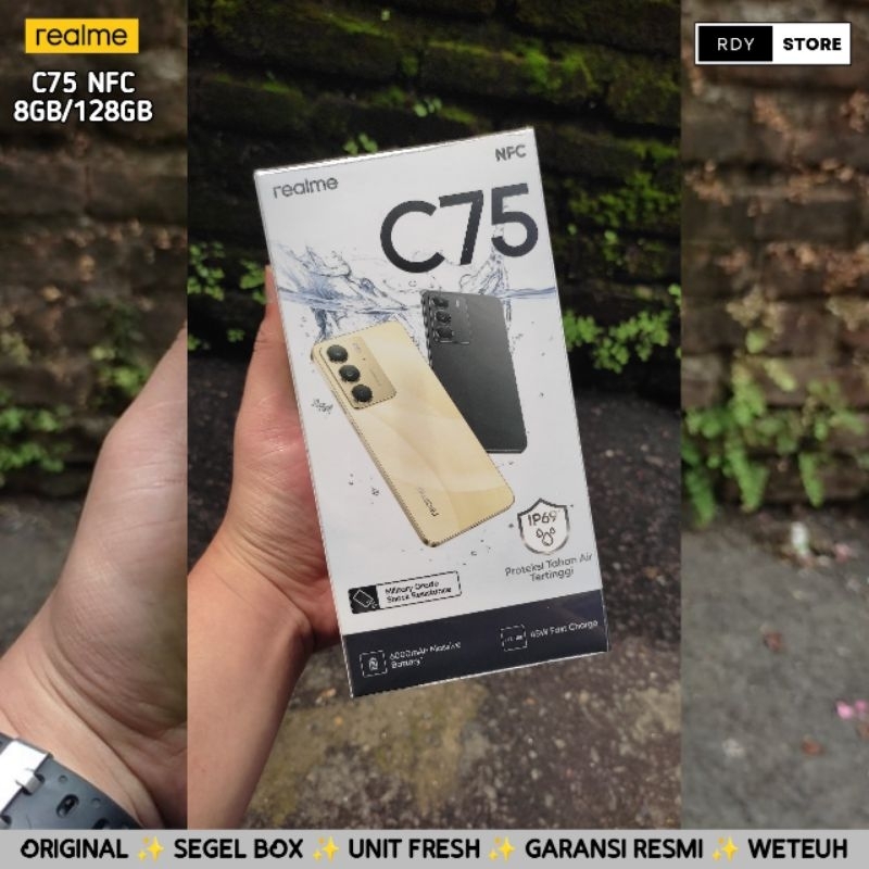 Jual Realme C75 NFC 8/128GB New Garansi resmi segel box Proteksi tahan ...
