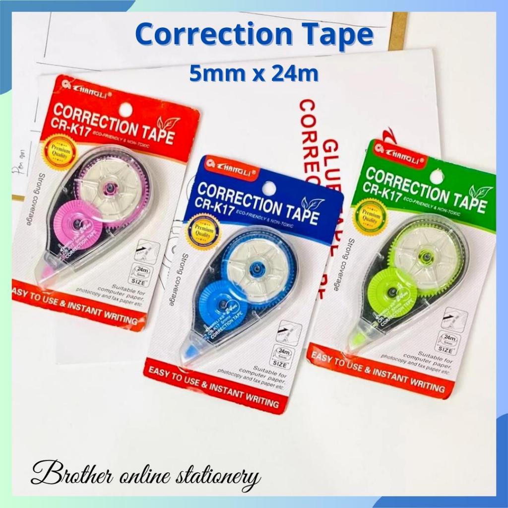 Jual BOS Correction Tape 24m x 5mm/Tipex Roll/Tipex Kering/Pita Koreksi ...
