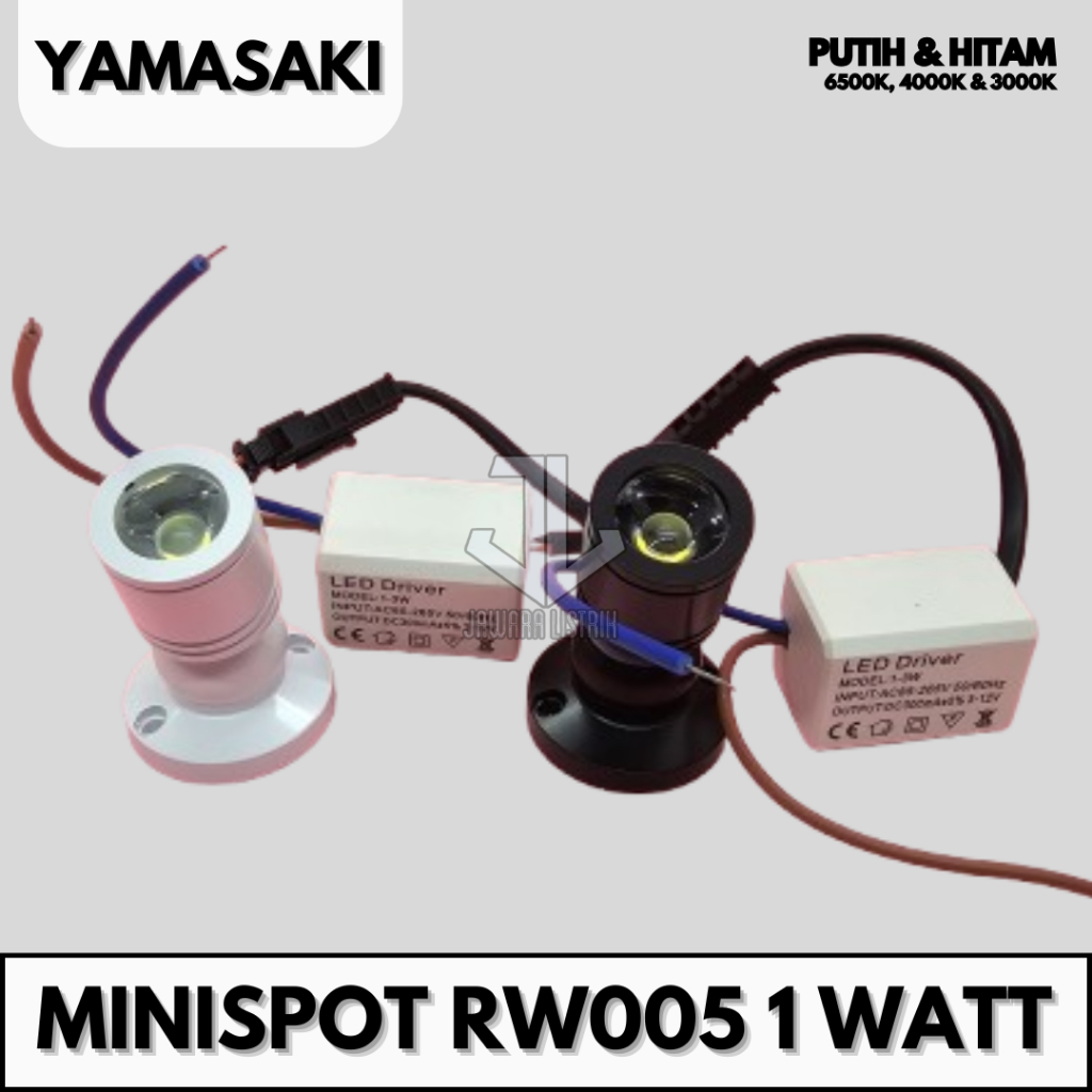 Jual YAMASAKI LED MINI SPOT LIGHT LAMPU SPOT LIGHT YMS-R005 BODY PUTIH DAN HITAM 3 CAHAYA 1 WATT ...
