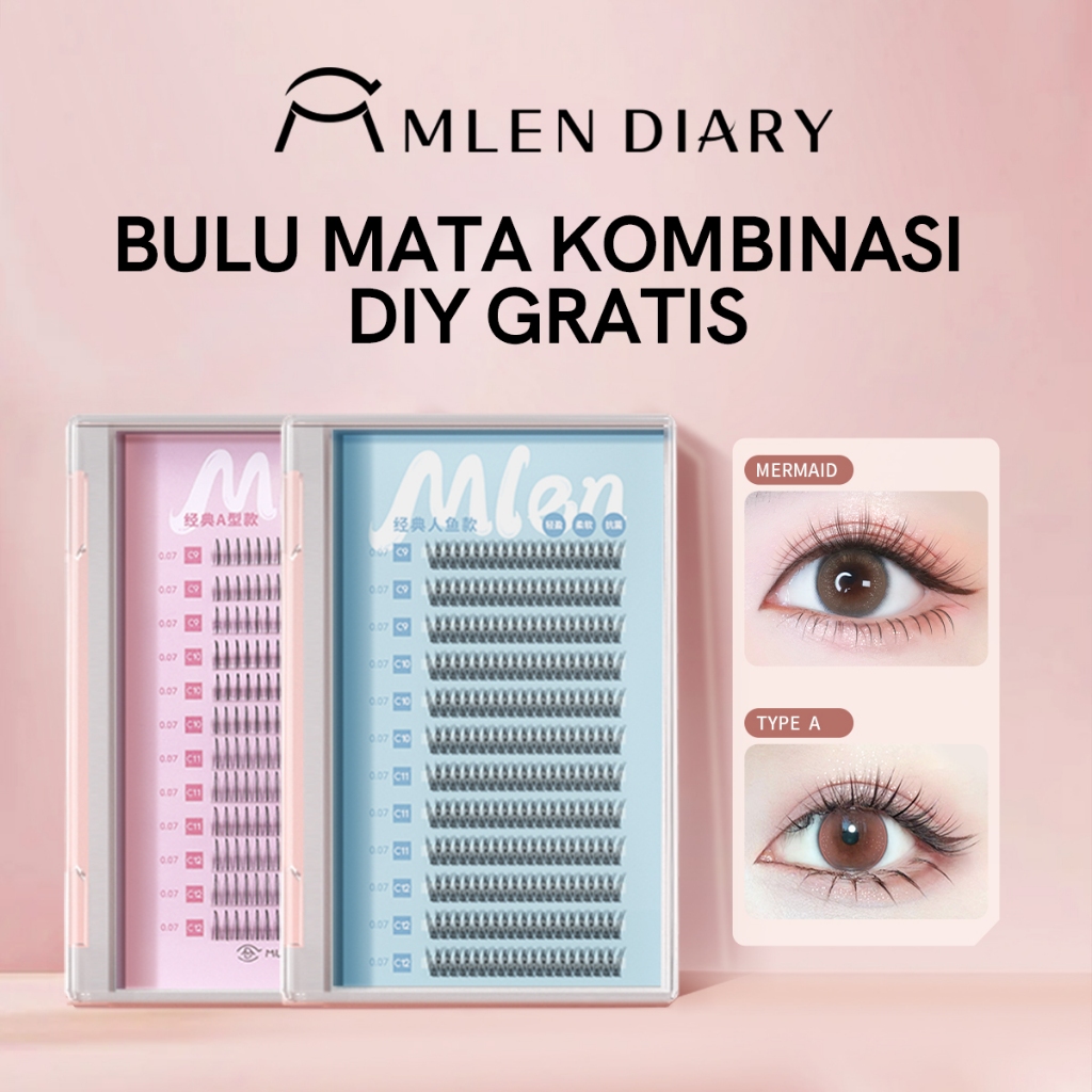 Jual Mlen Diary Tipe A klasik Bulu Mata Putri Duyung Klasik Eyelash ...