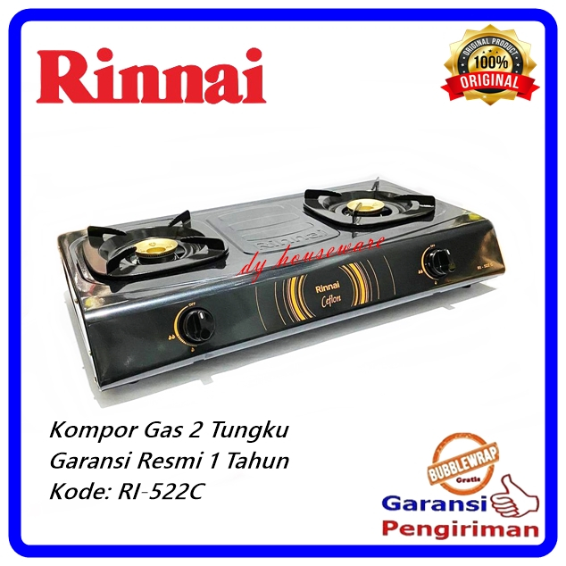 Jual KOMPOR GAS 2 TUNGKU RI 522C KOMPOR RINNAI RI522C RI 522 C | Shopee ...