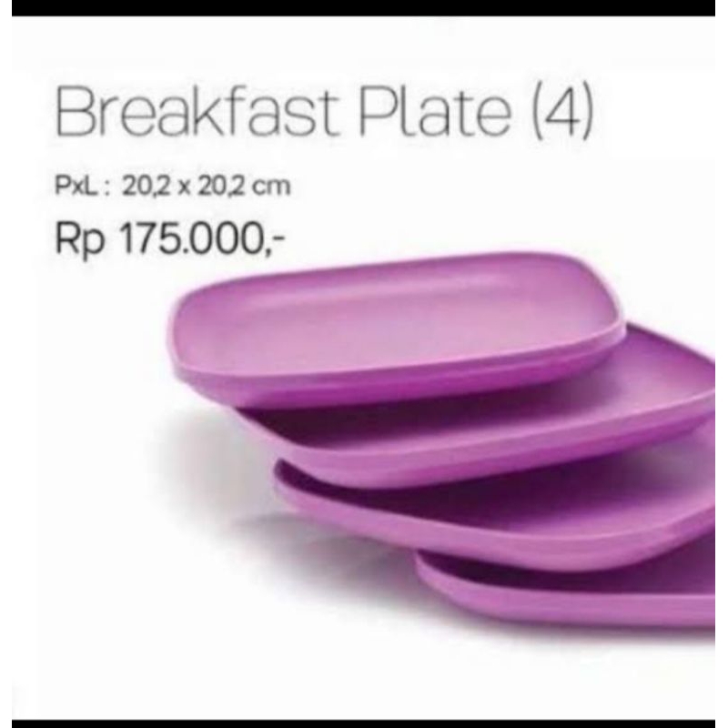 Jual Breakfast plate piring serbaguna 1pcs original tupperware | Shopee ...