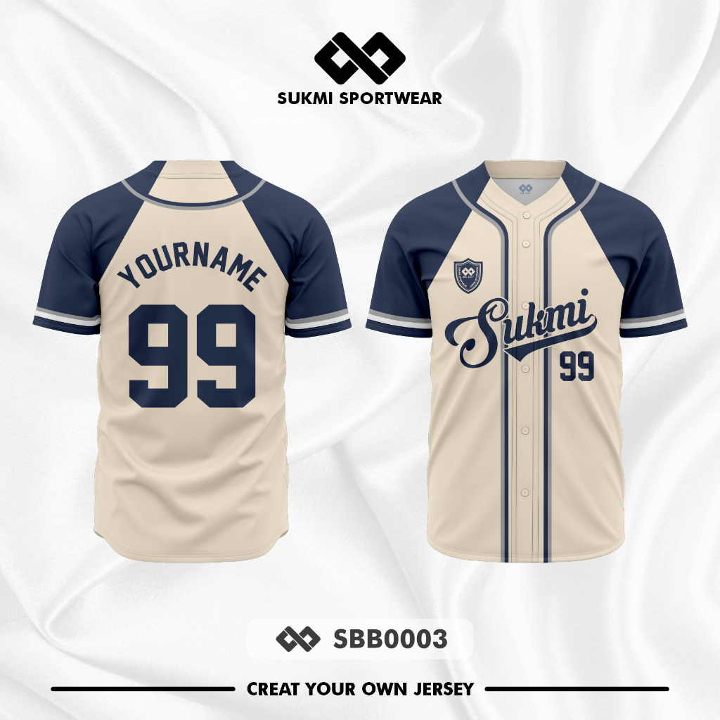 Jual JERSEY BASEBALL CUSTOM FULL PRINTING FREE DESAIN / TERLARIS / 003B ...