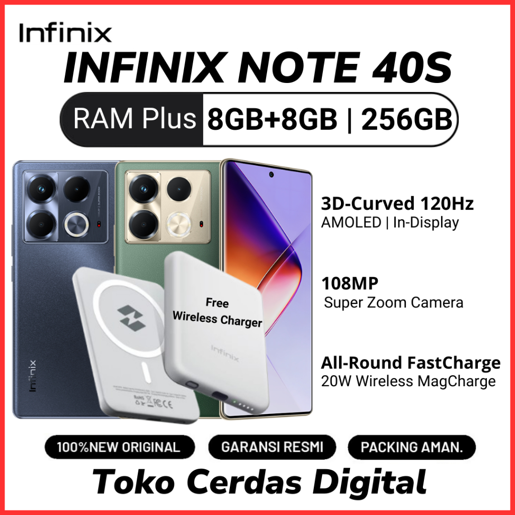 Jual INFINIX Note 40s 8/256GB Garansi 12 Bulan | Note40 | Note 40 S ...