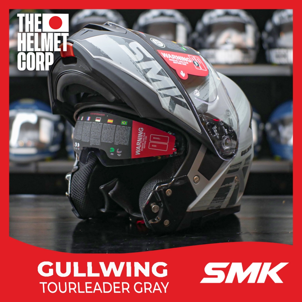 Jual SMK GULLWING TOURLEADER GRAY MODULAR HELMET | Shopee Indonesia