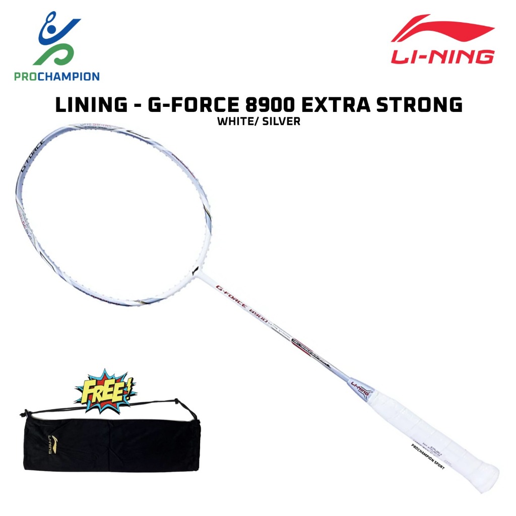 Jual Raket Badminton Lining Li-Ning G FORCE 8900 Extra Strong White ...