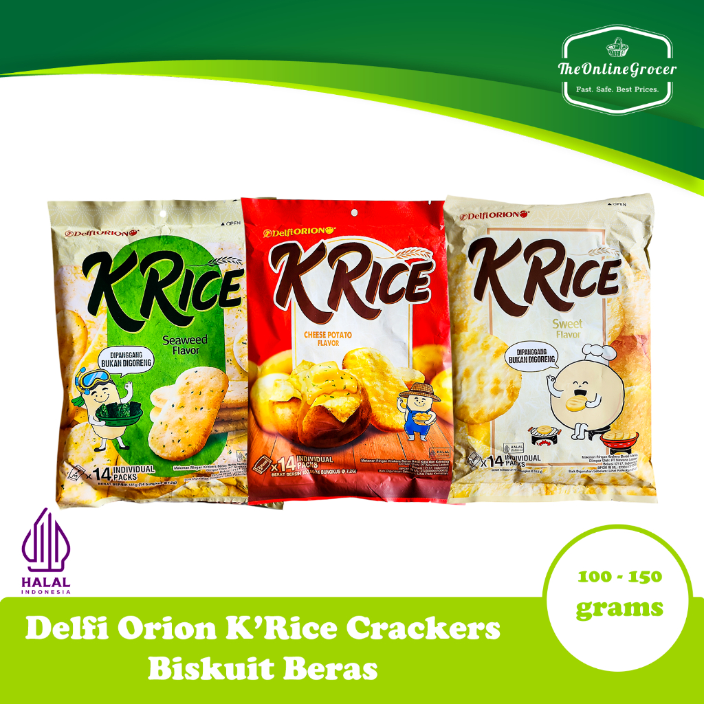 Jual Delfi Orion K'rice Rice Crackers - Snack Crackers Beras - Krekers ...