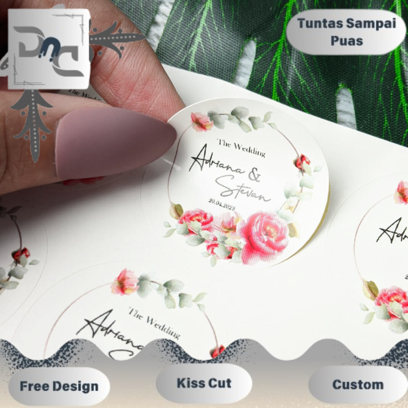 Jual 2-4 Stiker Wedding Souvenir Sticker Custom Dnd Ucapan Nikah ...