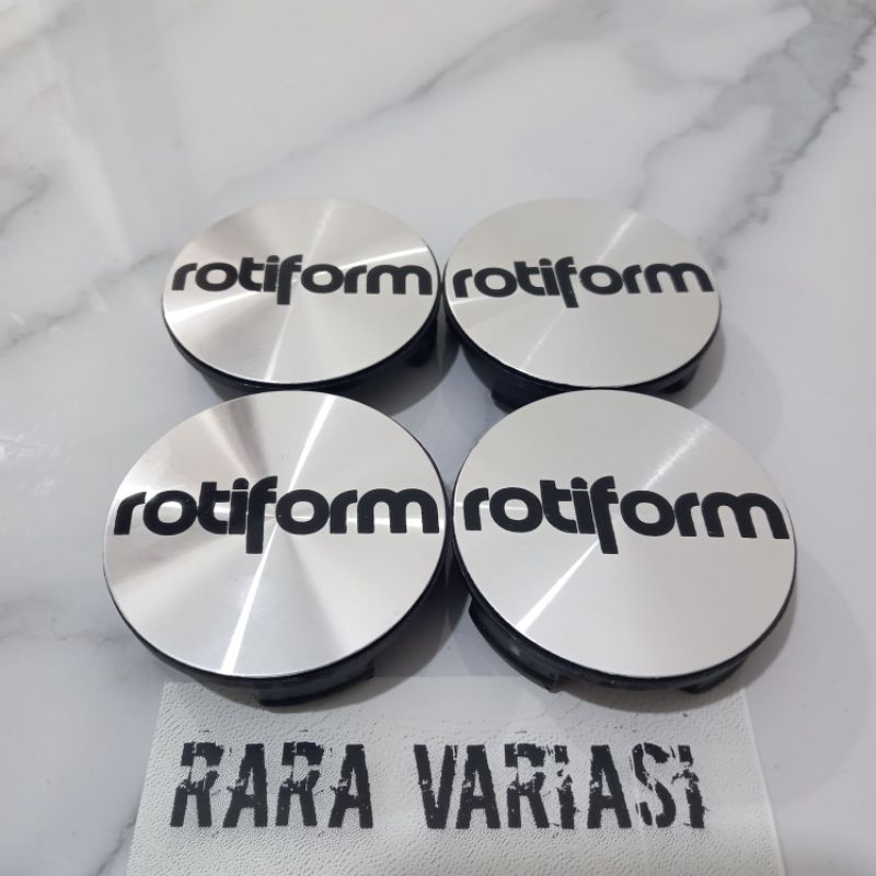 Jual dop roda tutup velg mobil racing rotiform tulisan hitam diameter 6 ...
