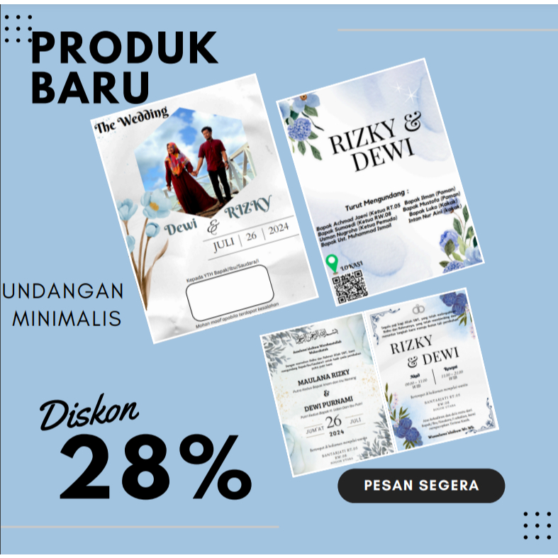 Jual Cetak Undangan Pernikahan FREE (Desaign,Foto,Denah,Barcode,Plastik ...