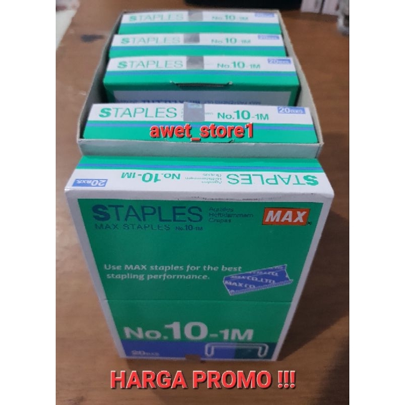 Jual Isi Staples merk MAx no. 10 (isi 20 dus kecil) | Shopee Indonesia