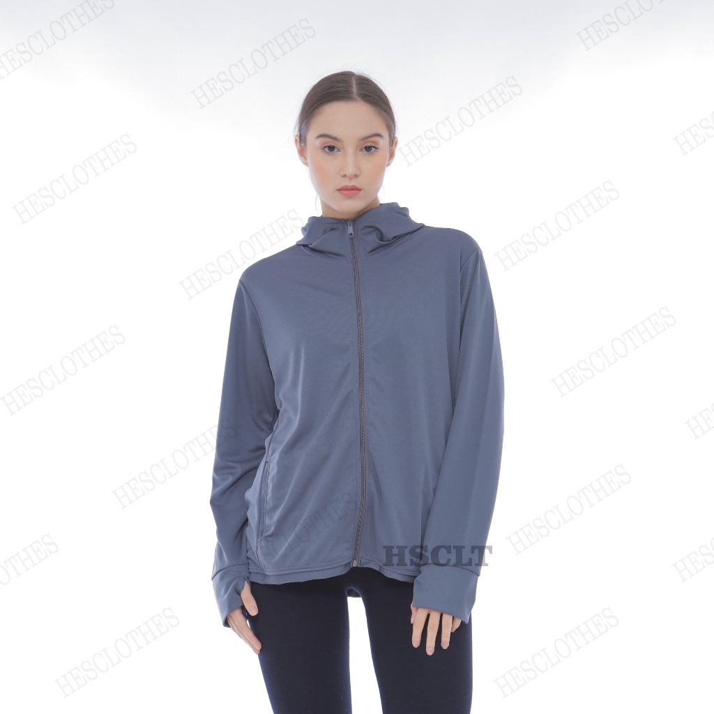 Jual HESCLOTHES - Jaket Anti UV Wanita Hoodie Olahraga Sun Protection (UPF50+ ) | Shopee Indonesia