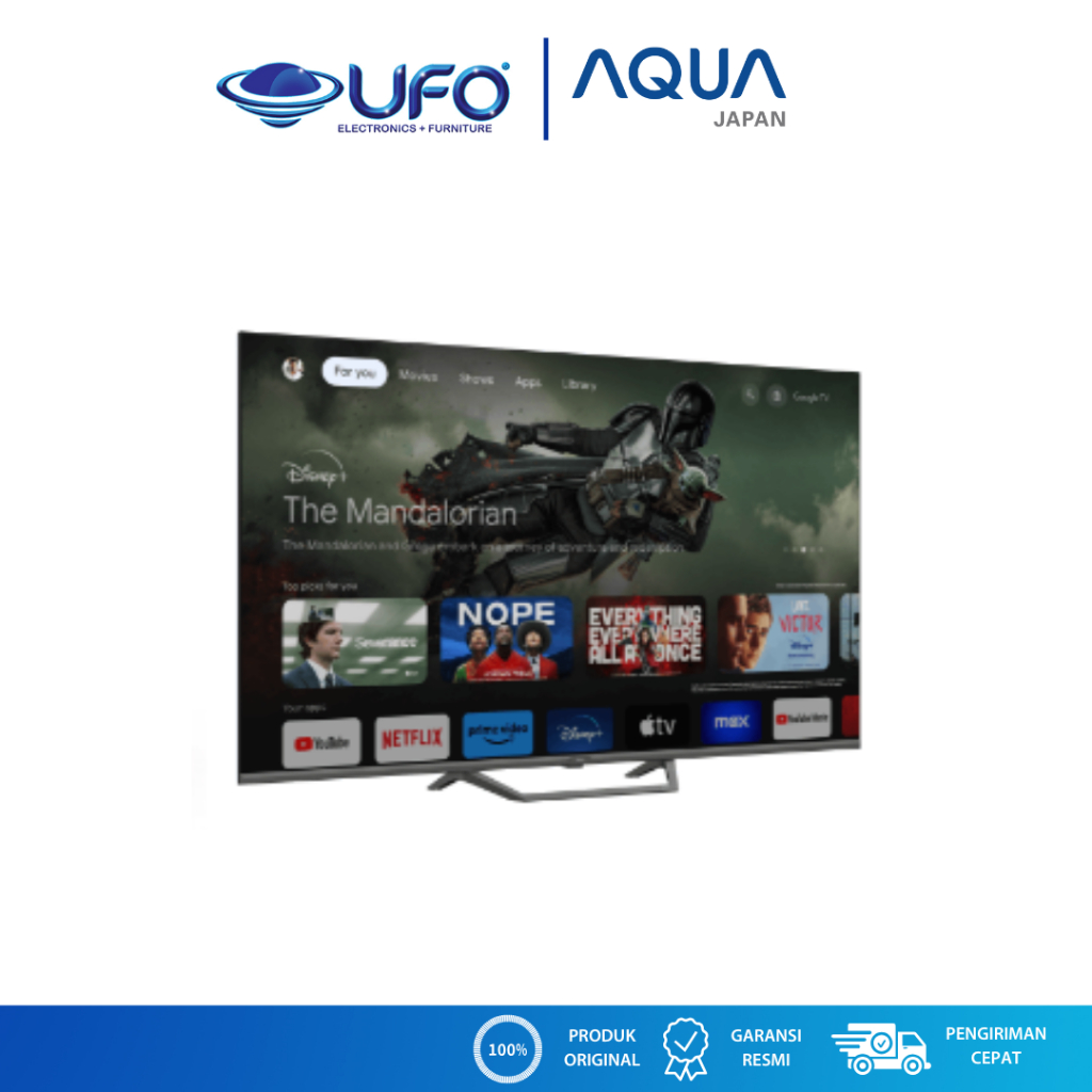 Jual AQUA AQT50S80EUX 50Inch QLED, 4K HDR, Google TV | Shopee Indonesia