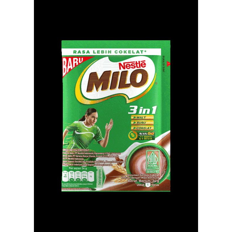 Jual MILO 3in1 34Gr X 10 SACHET (Renceng Utuh) | Shopee Indonesia
